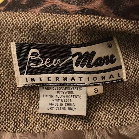 Ben Marc International | Skirts | Ben Marc Intl Brown Gold Tweed Midi ...